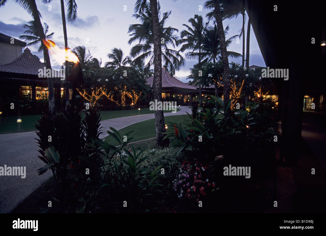 Sheraton Hotel, Poipu, Kauai, Hawaii, at night Stock Photo - Alamy