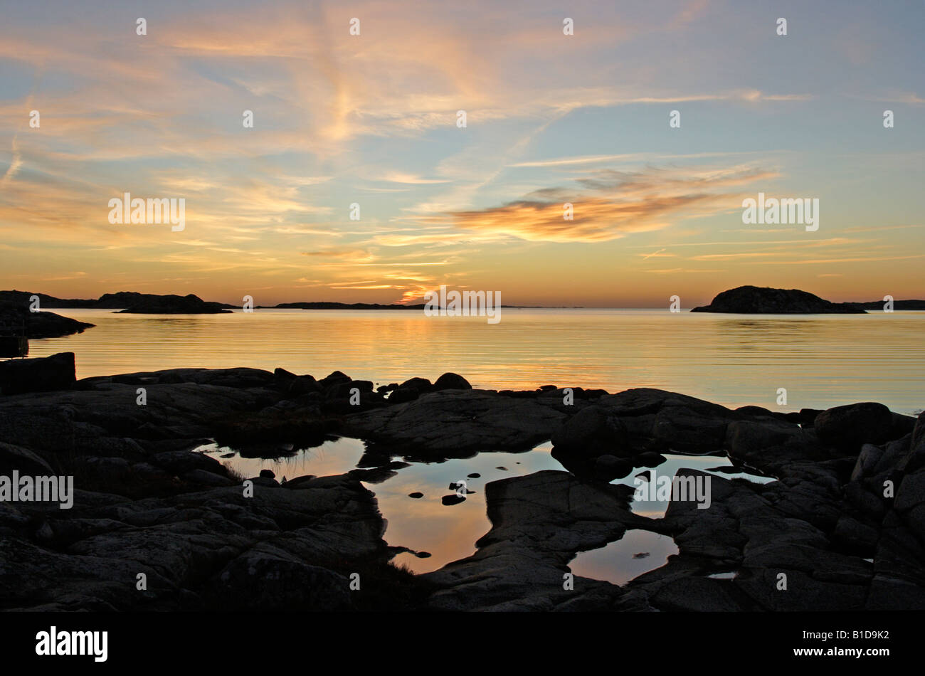 Brilliant blue late evening sky hi-res stock photography and images - Alamy