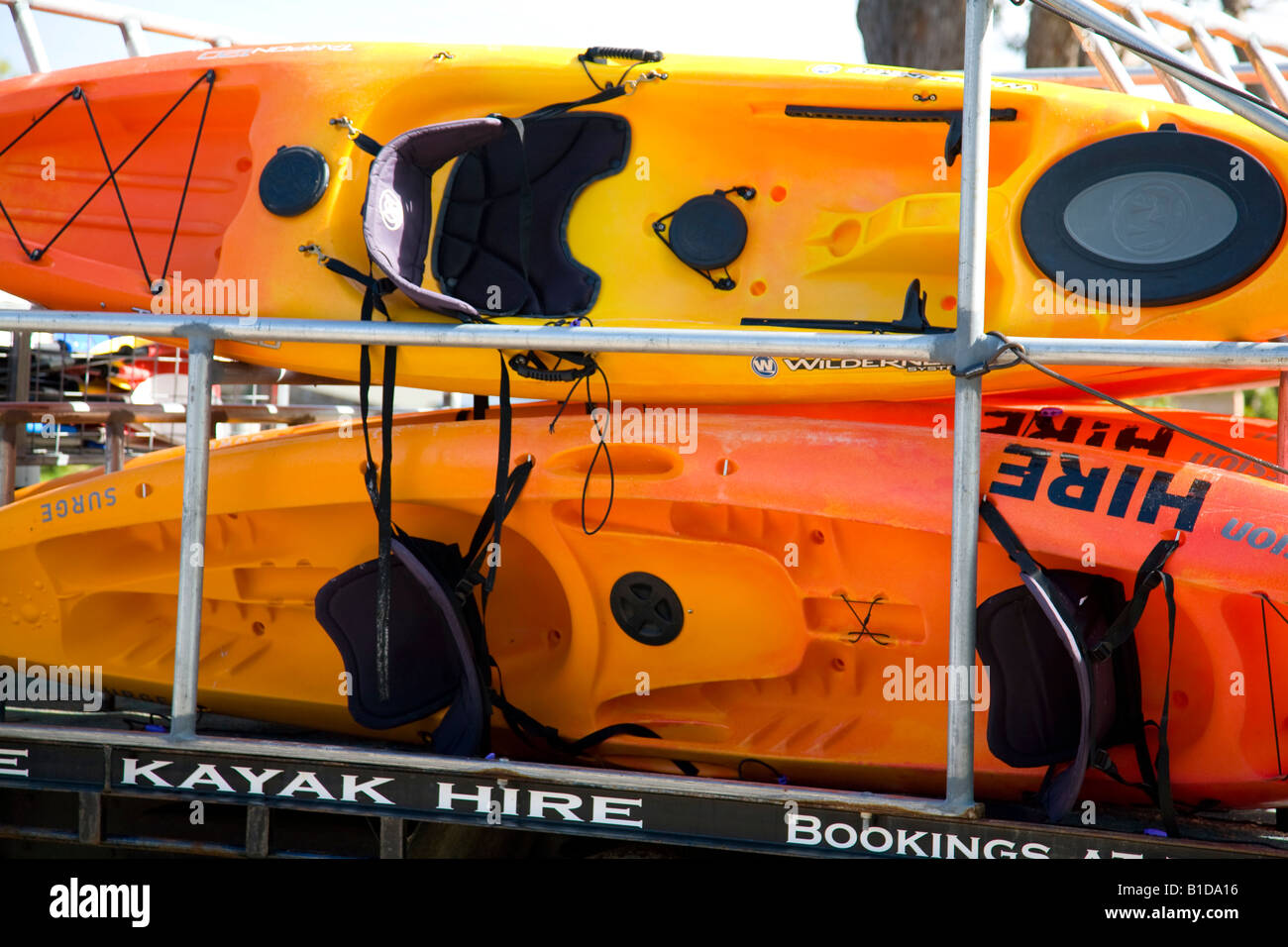 Stacked canoes hi-res stock photography and images - Alamy