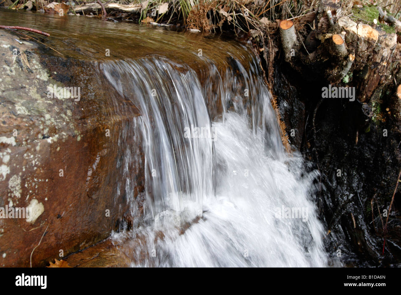 Waterfall in autumn Stock Photo - Alamy