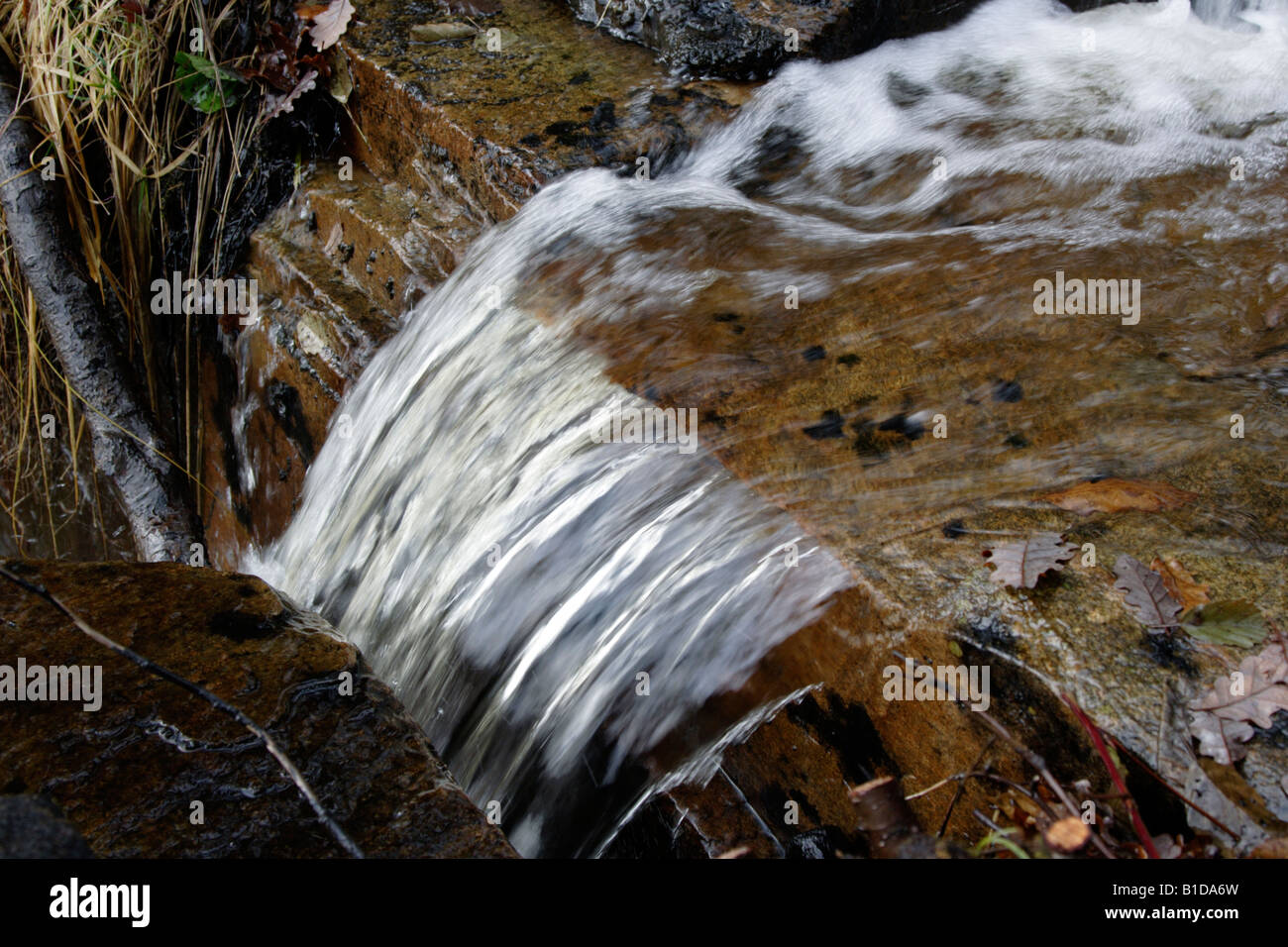 Waterfall in autumn Stock Photo - Alamy
