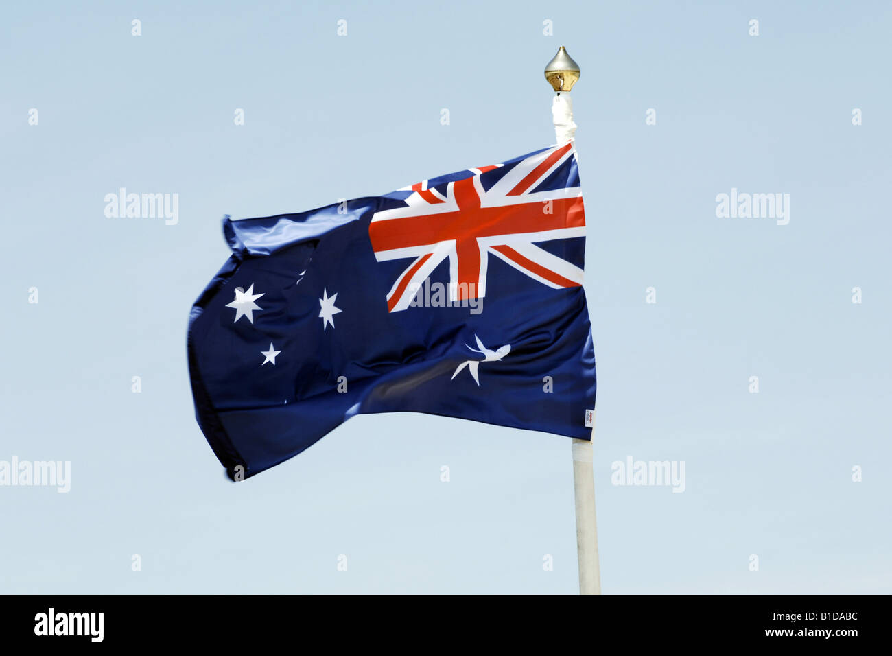 Australian flag flying in the summer sunshine of Perth Western ...