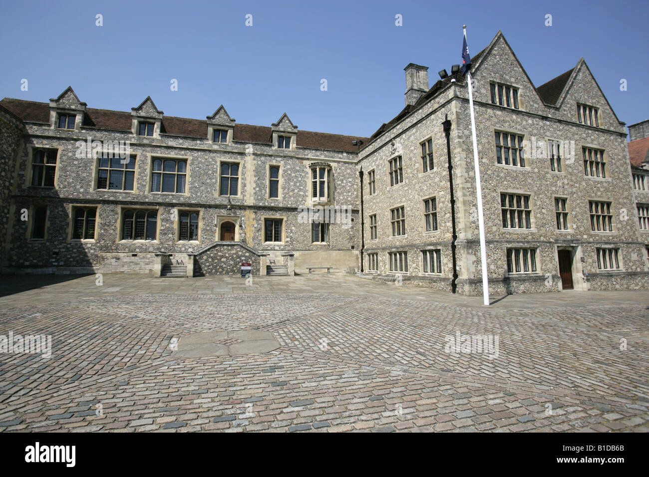 City of Winchester, England. Part of Winchester Castle surviving ...