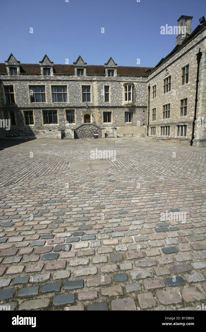 City of Winchester, England. Part of Winchester Castle surviving ...