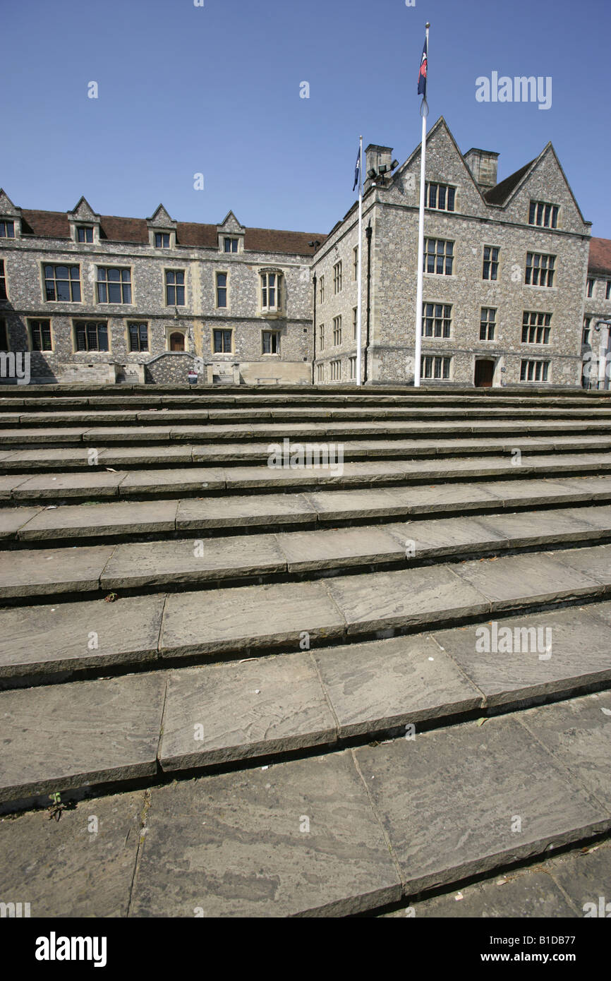 City of Winchester, England. Part of Winchester Castle surviving ...