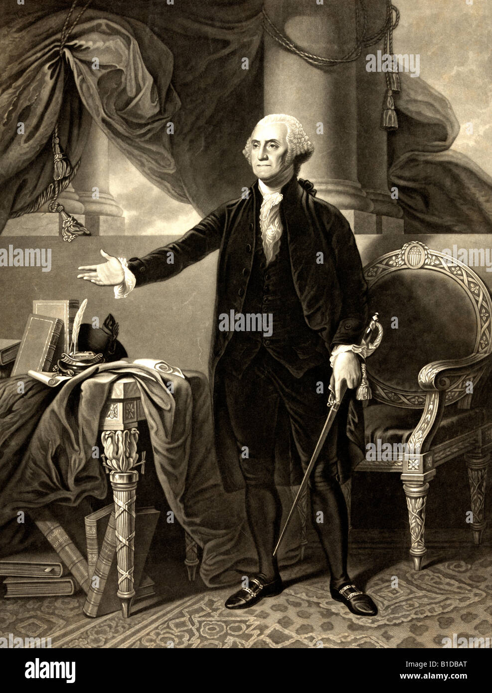 President george washington standing hi-res stock photography and ...