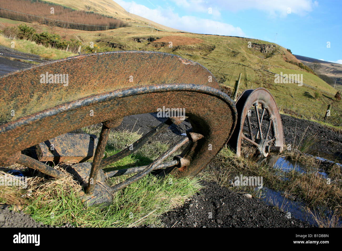 Old Mining Wheels Blaengarw Stock Photo - Alamy
