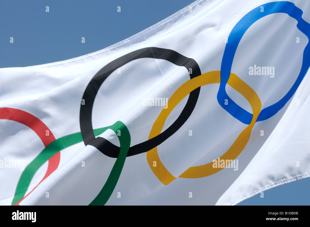 Olympic flag hi-res stock photography and images - Alamy