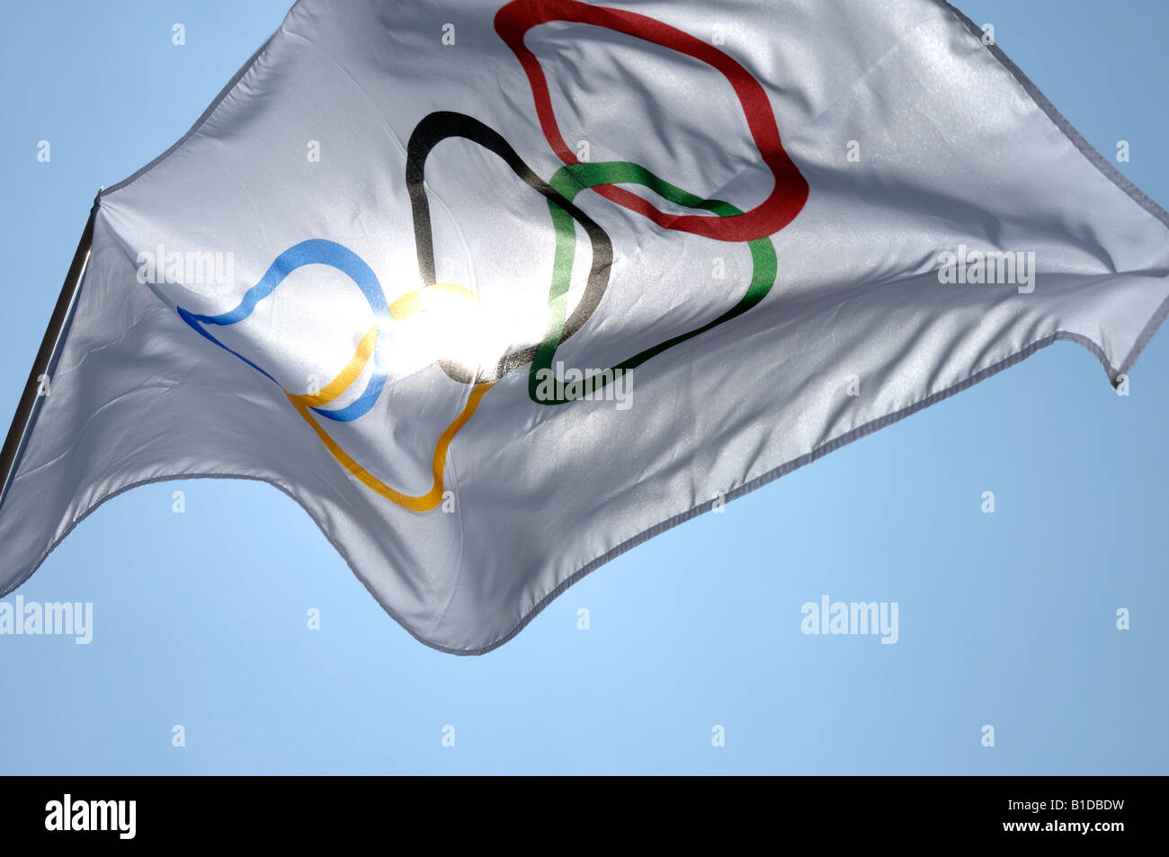 Olympic logo flag hi-res stock photography and images - Alamy