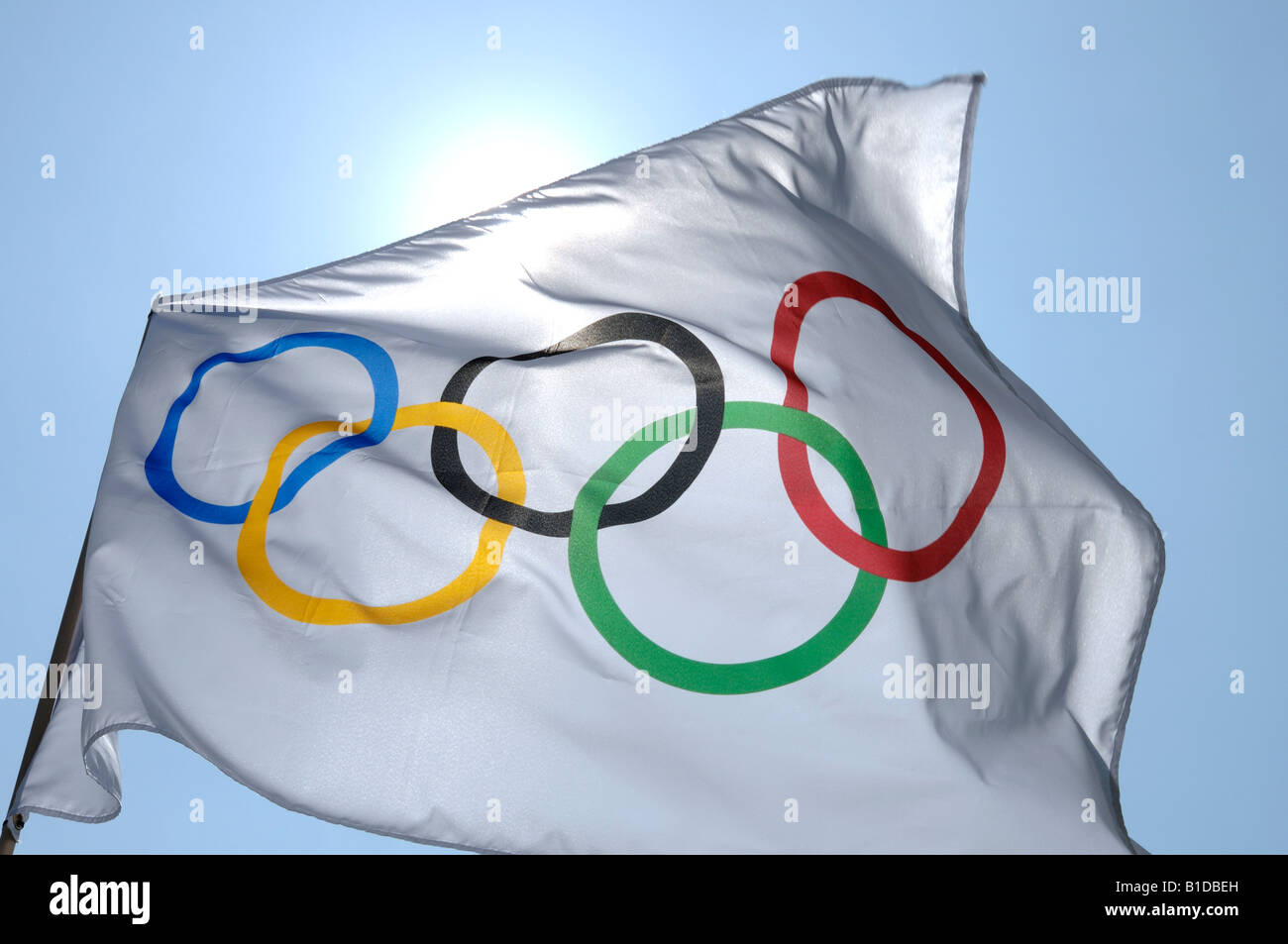 Olympic logo flag hi-res stock photography and images - Alamy