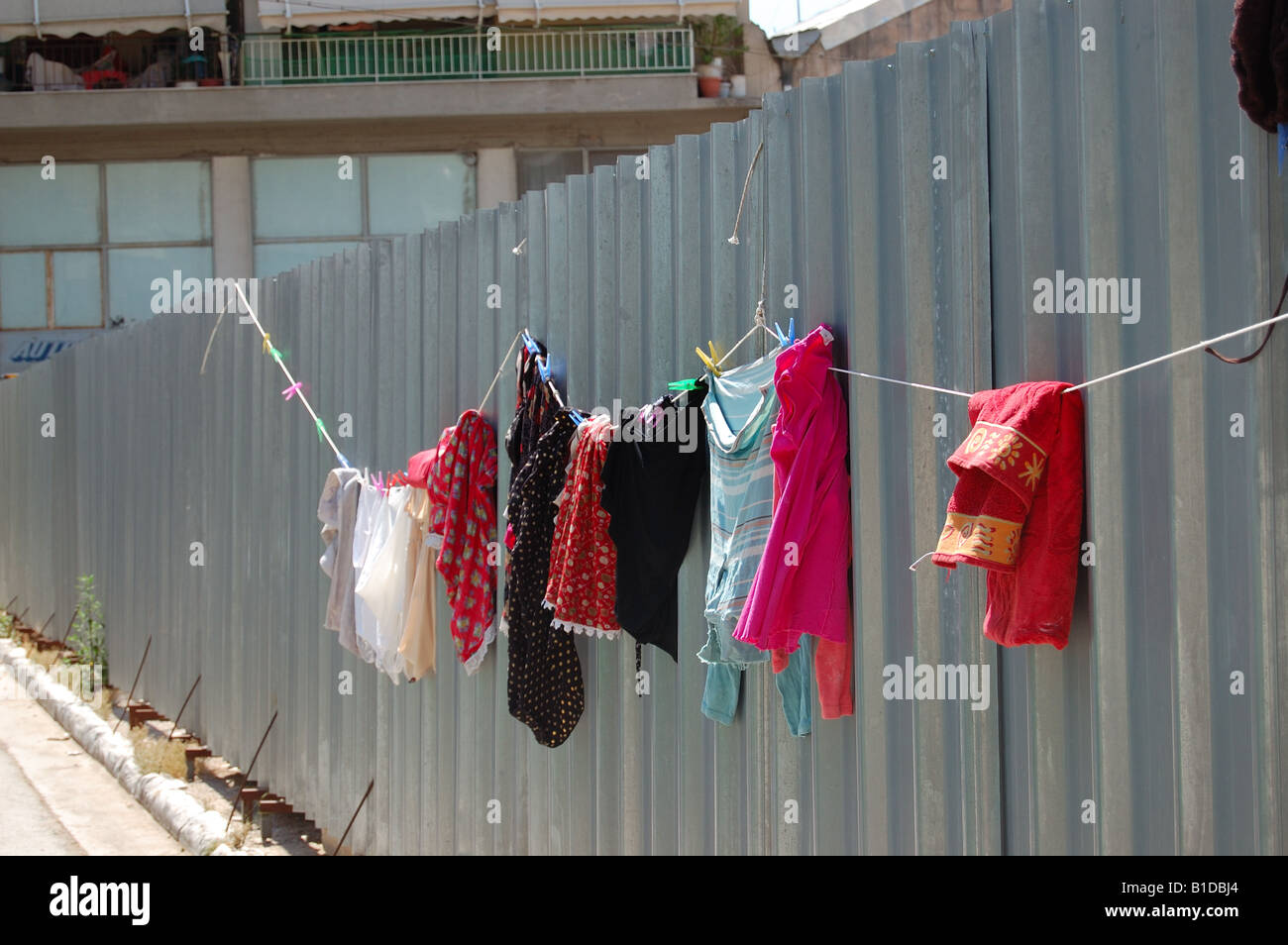 Laundry fence hi-res stock photography and images - Alamy