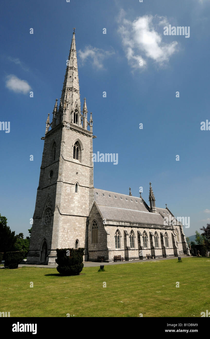 White marble church Bodelwyddan Denbighshire North Wales UK Stock Photo ...