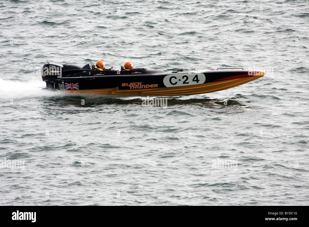 Formula one racing boats in Plymouth Sound 2008 Stock Photo - Alamy
