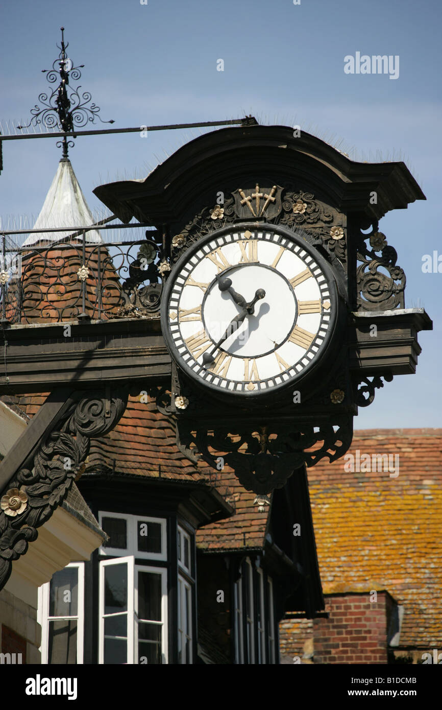 City of Winchester, England. 18th century Winchester Town Clock, which ...