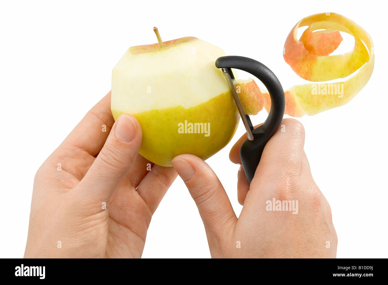 Peeling apple Cut Out Stock Images & Pictures - Alamy