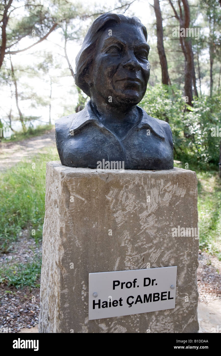 Bust of Prof Dr Halet Cambel excavator of the Late Hittite fortress of ...