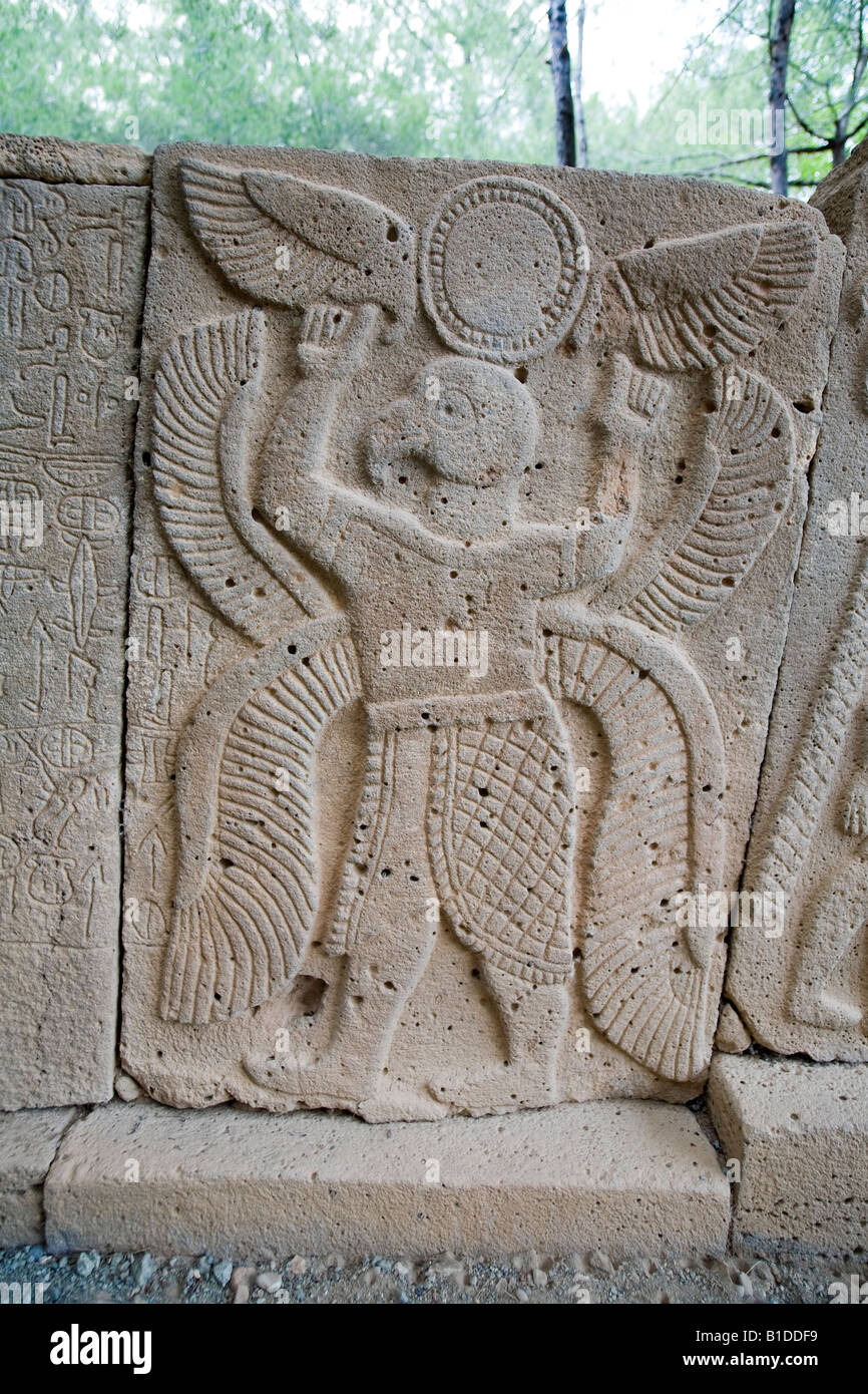 Relief of The Genius at the Late Hittite fortress of ancient Karatepe ...