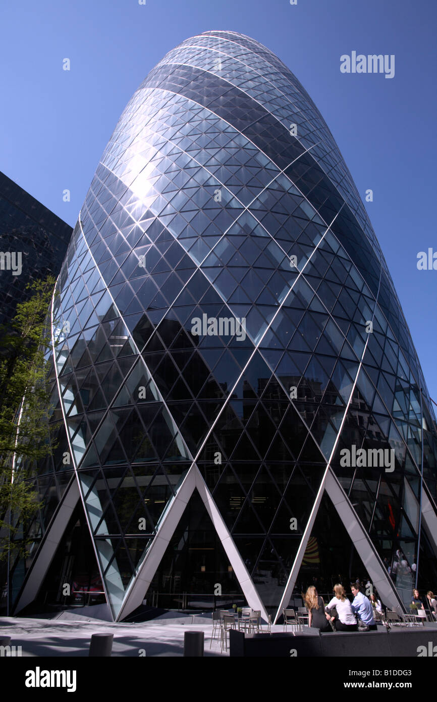 The Swiss Re Building, (The Gherkin) London, England Stock Photo - Alamy