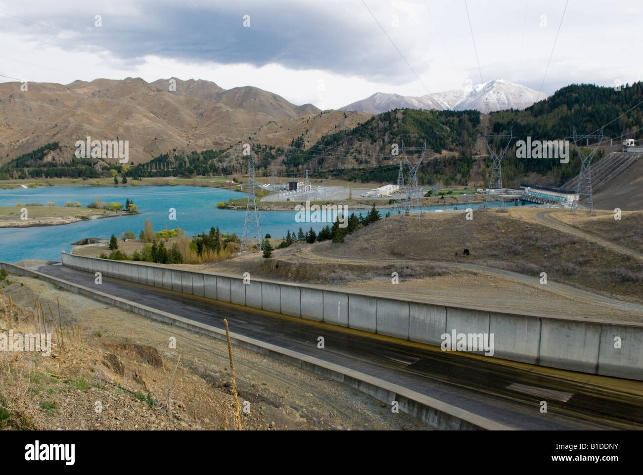 Benmore Dam spillway Stock Photo - Alamy