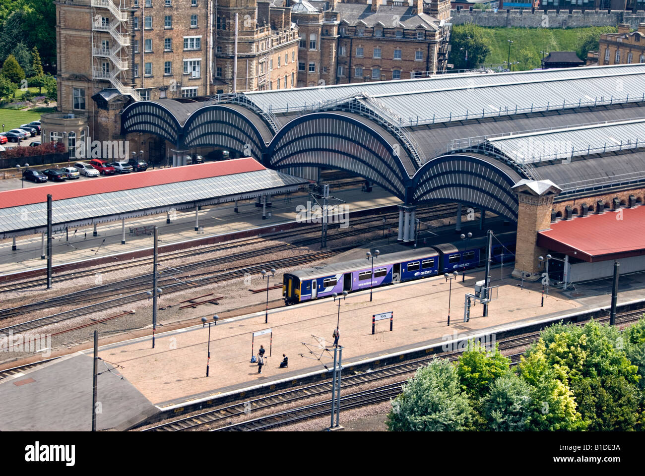 Train running station parking hi-res stock photography and images - Alamy