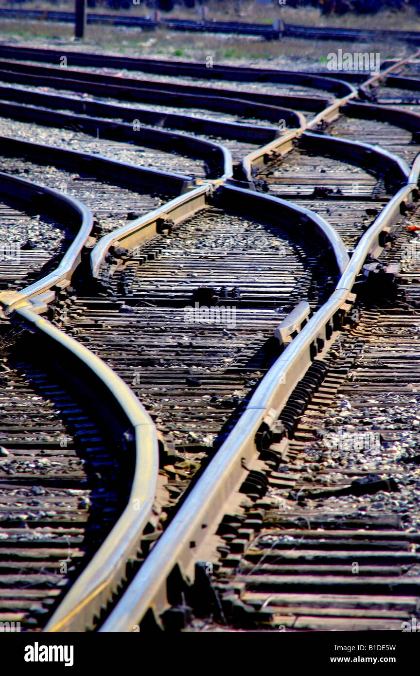 Switch railroad ties railway hi-res stock photography and images - Alamy