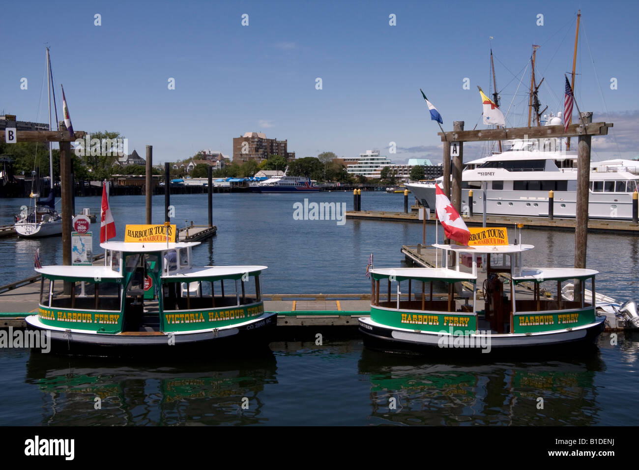 Aqua Buses, Victoria Harbour, Vancouver Island, BC, Canada Stock Photo ...