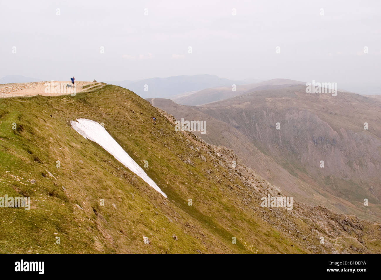 The summit of Helvellyn The Lake District Cumbria UK May 2008 Stock ...