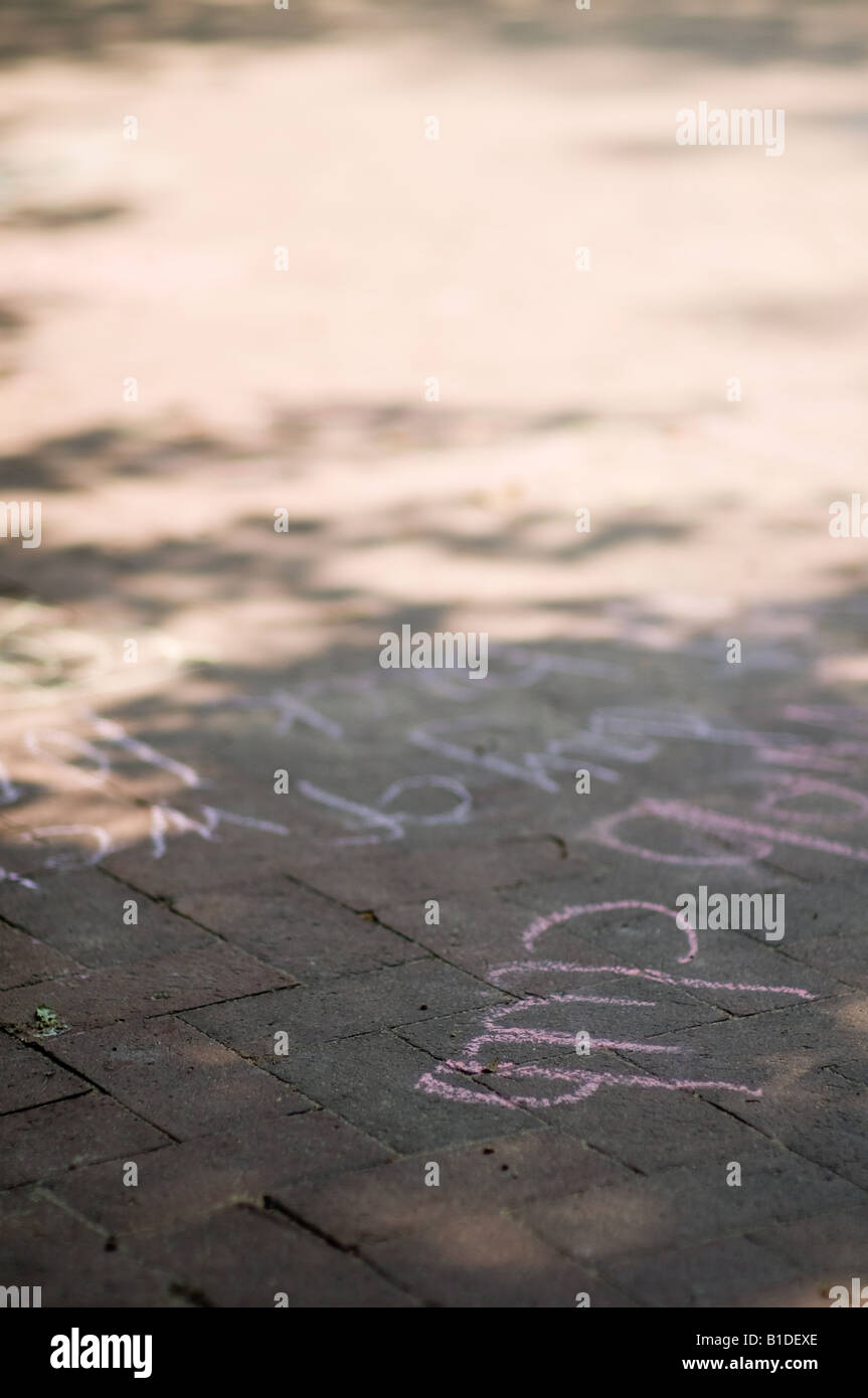 Childs chalk writing hi-res stock photography and images - Alamy