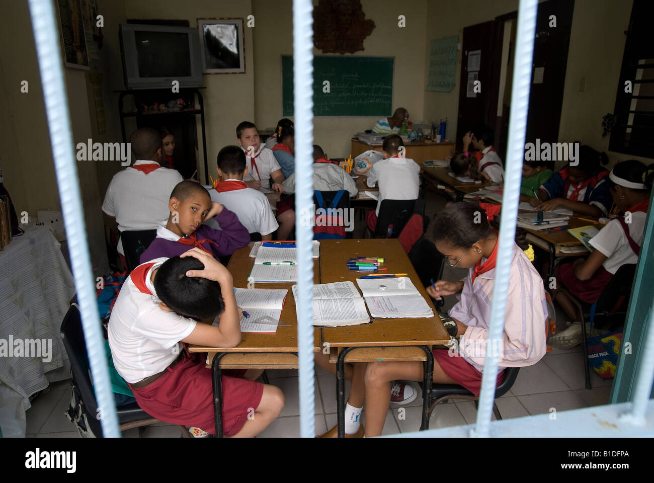 Classroom in La Habana Vieja Stock Photo - Alamy