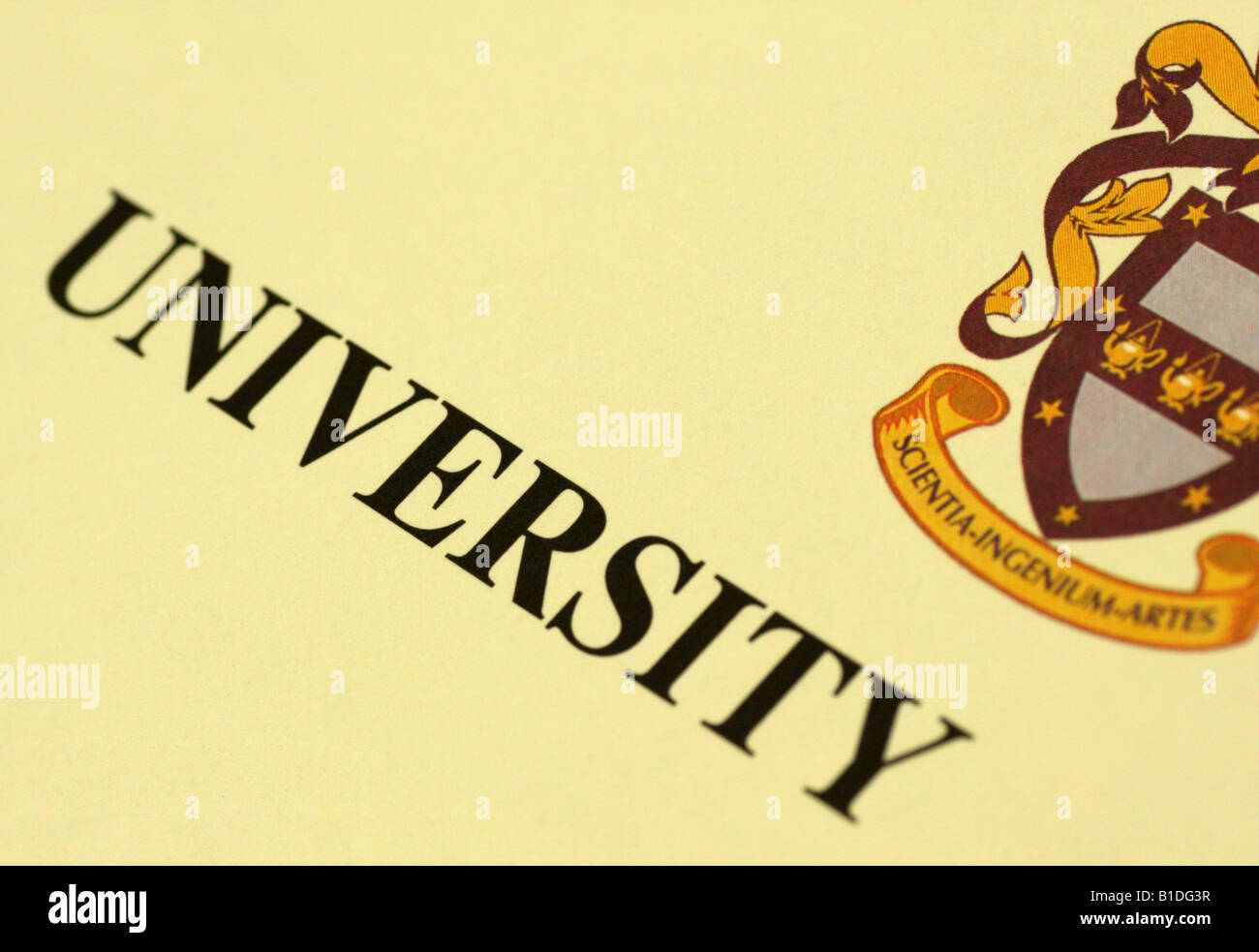 University diploma close up Stock Photo - Alamy