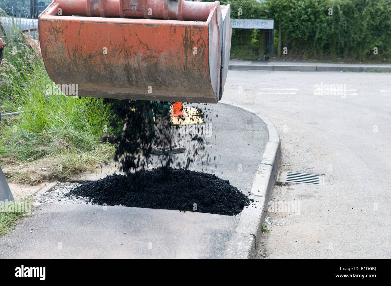 Patching a pavement Stock Photo - Alamy