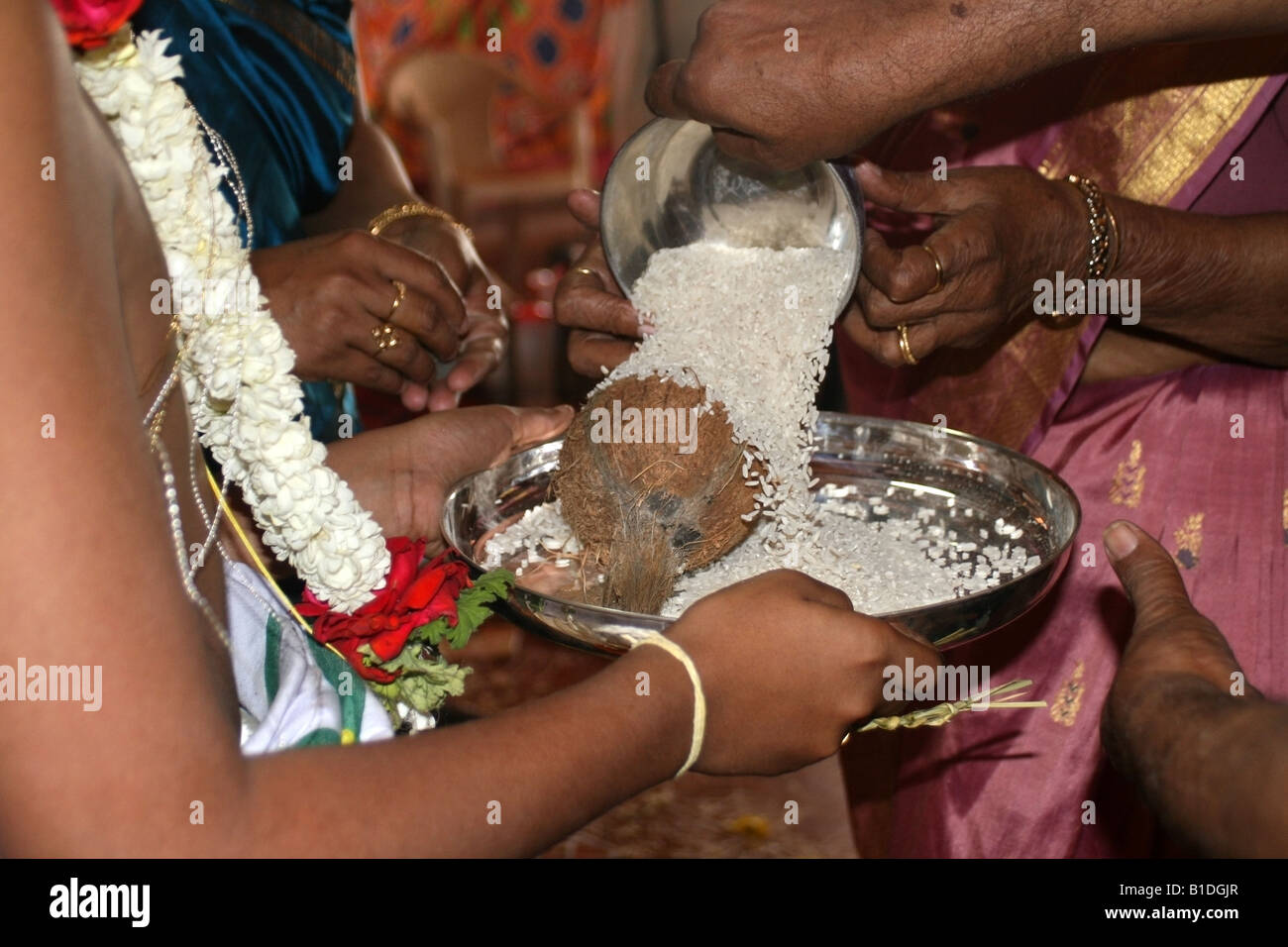 Boy sacred thread ceremony hi-res stock photography and images - Alamy