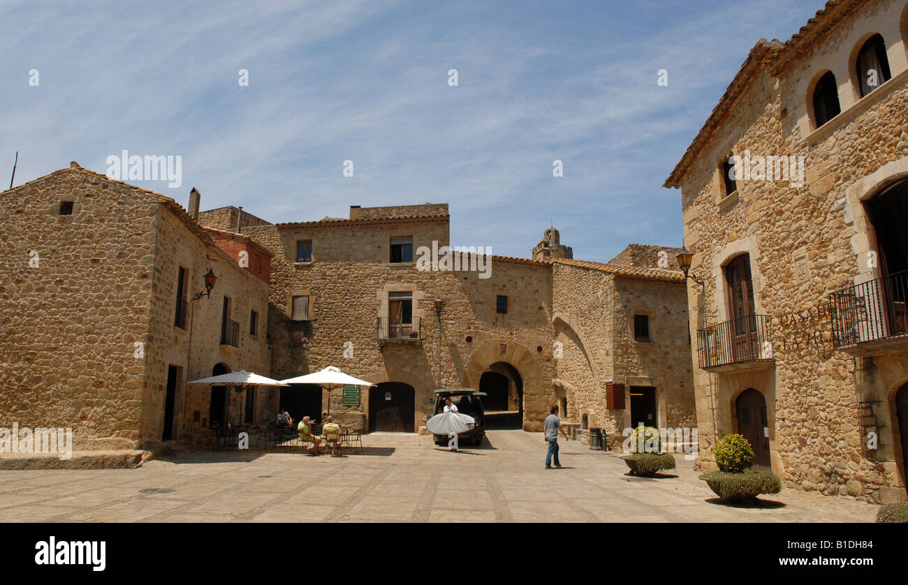 Historic village of Pals near Palafrugel Costa Brava Spain Stock Photo ...