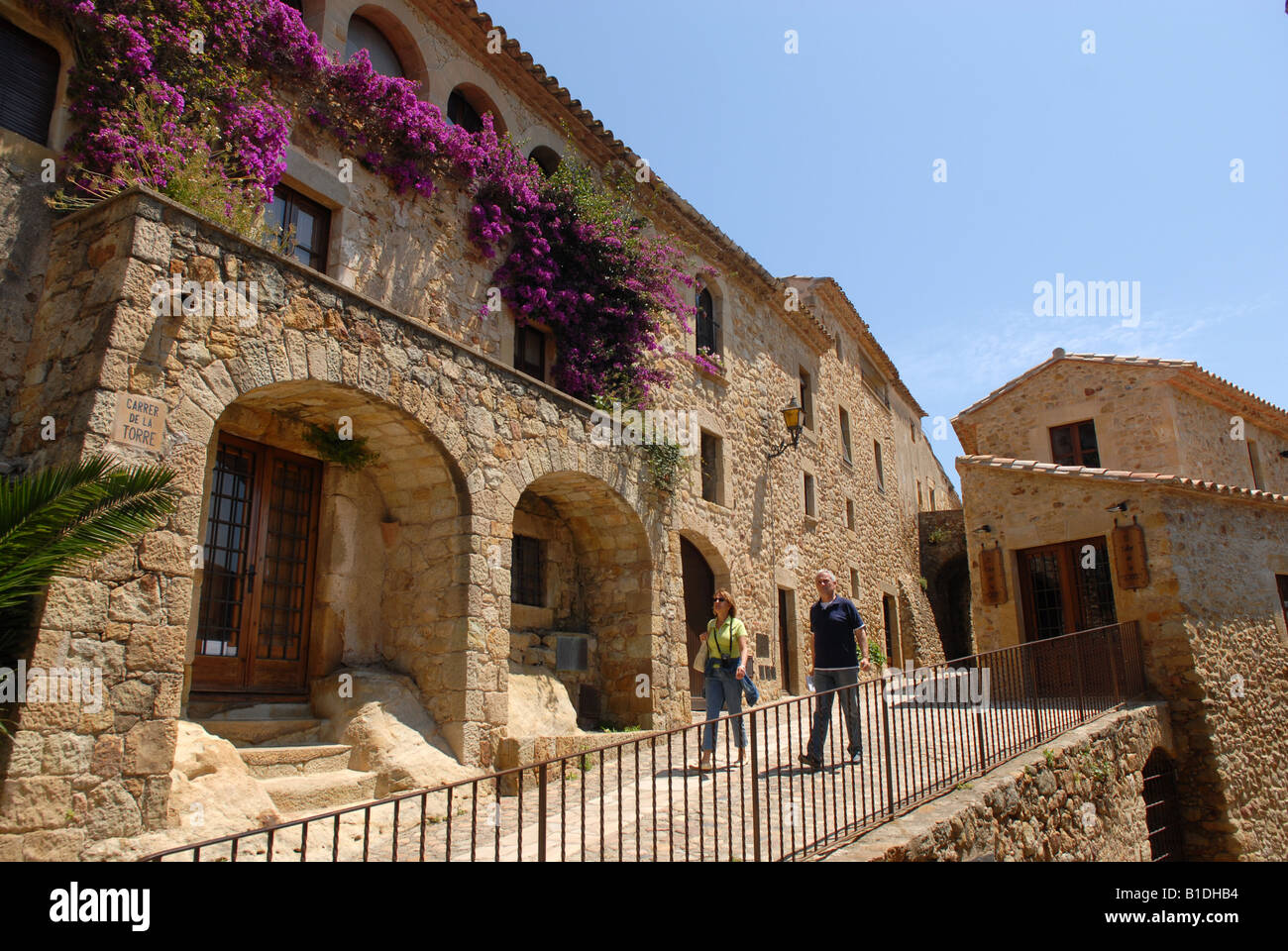 Historic village of Pals near Palafrugell Costa Brava Spain Stock Photo ...