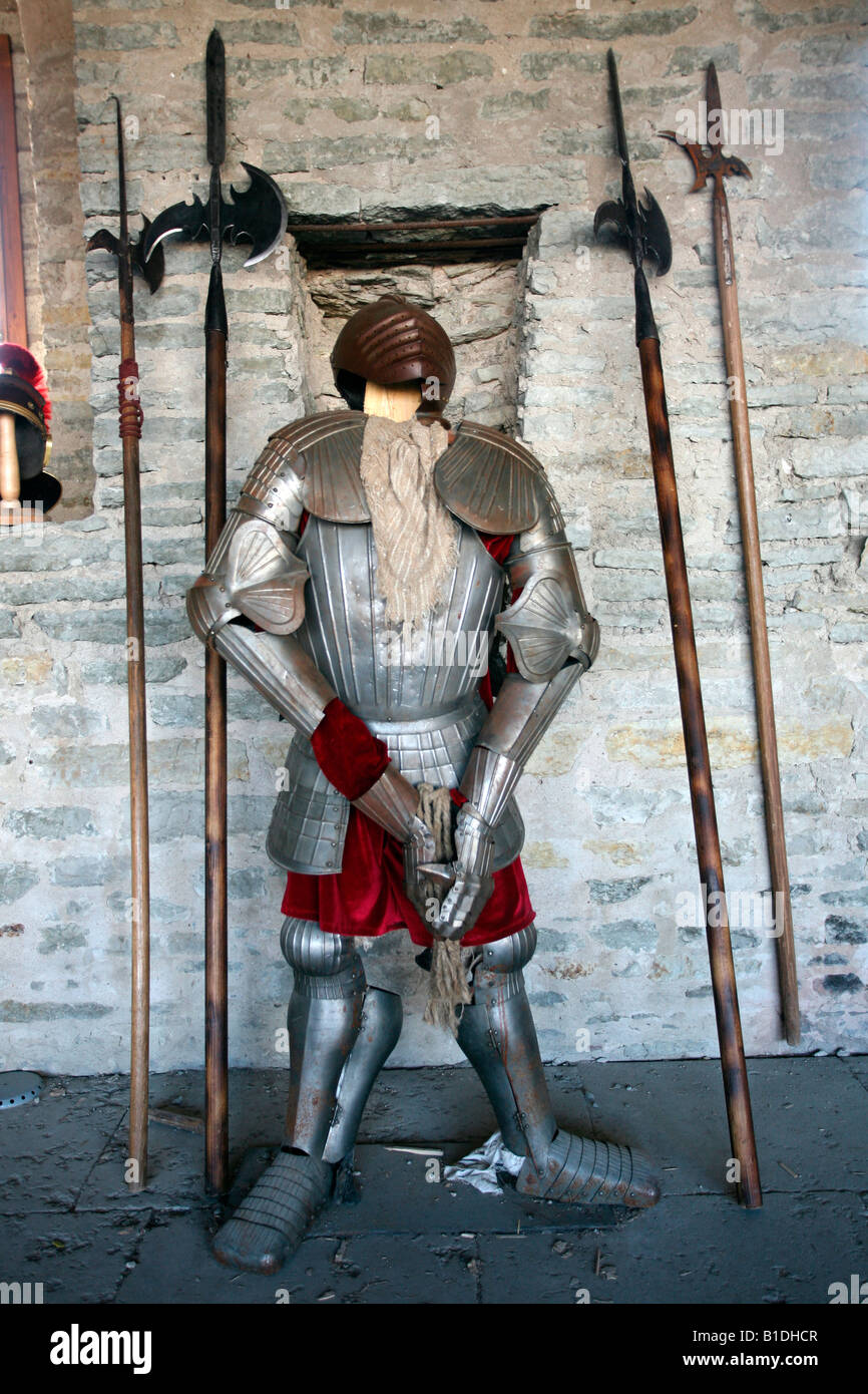 Estonia: Rakvere Castle / Fortress: Knight Armour Stock Photo - Alamy