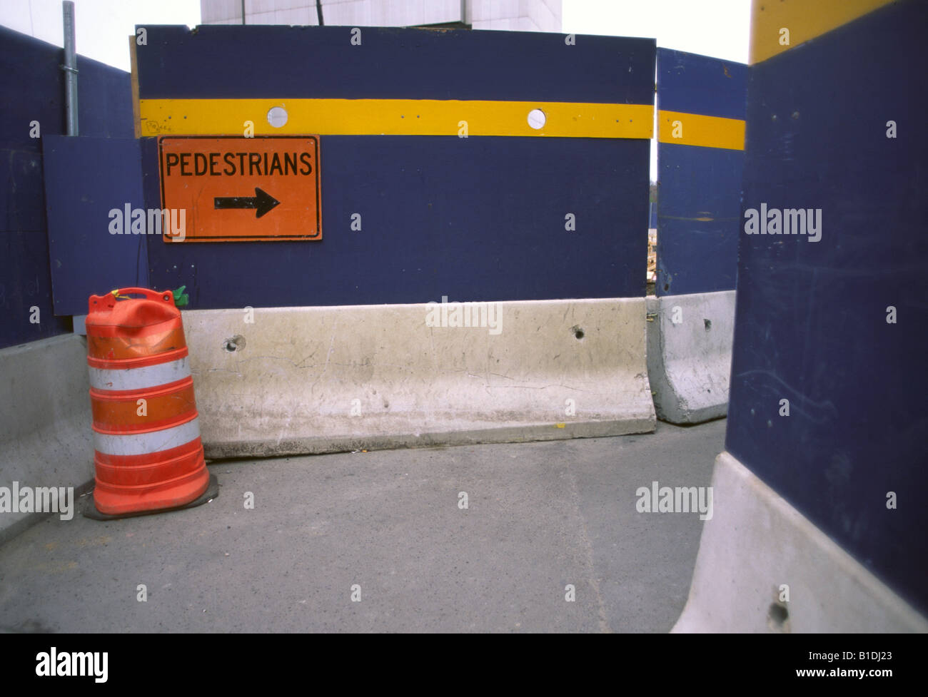 Urban construction zone, Boston Stock Photo - Alamy