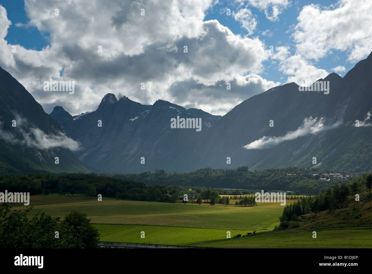 A valley in Romsdal alps Stock Photo - Alamy