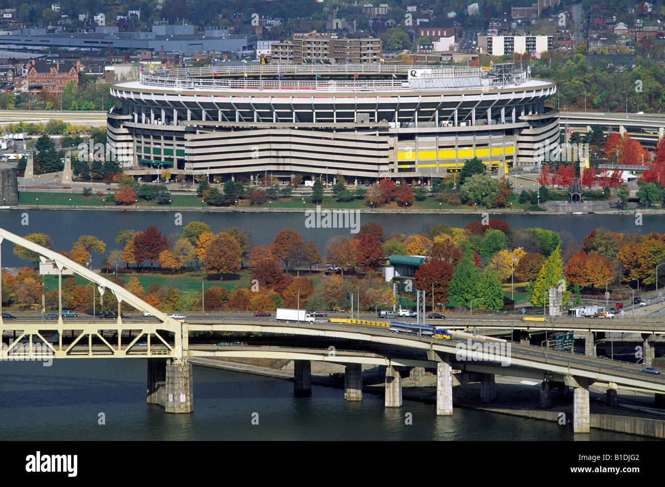 The old Three Rivers Stadium in Pittsburgh, Pennsylvania. It was ...