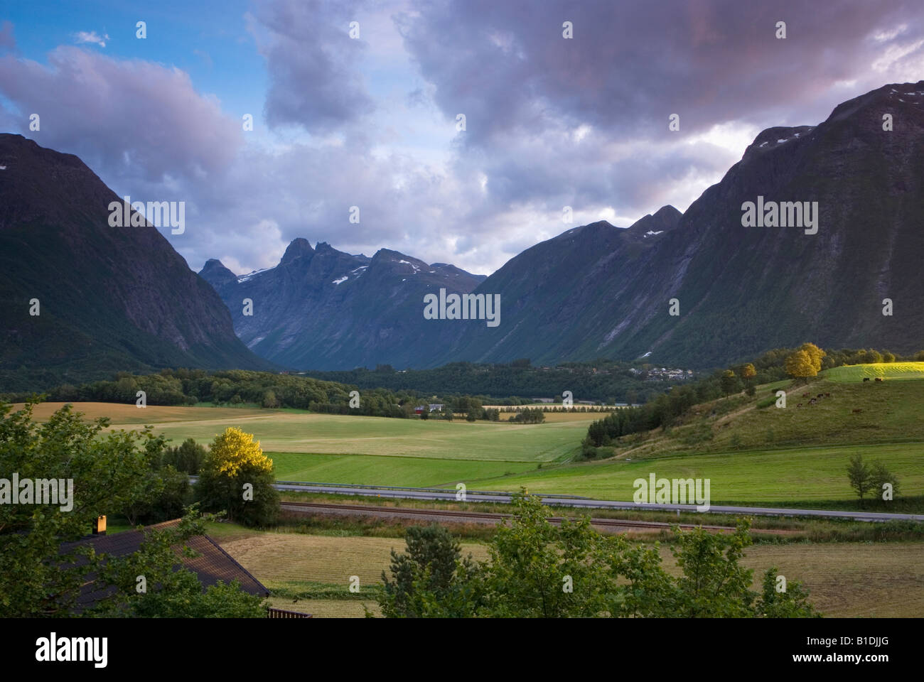 A valley in Romsdal alps Stock Photo - Alamy