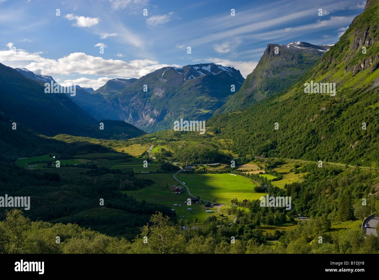 A valley in mountains of Norway Stock Photo - Alamy
