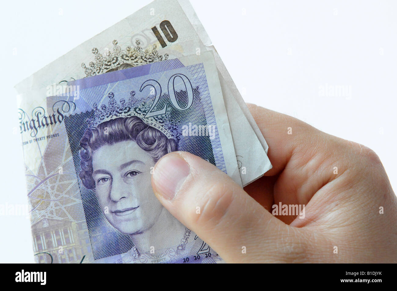 £10 note in hand hi-res stock photography and images - Alamy