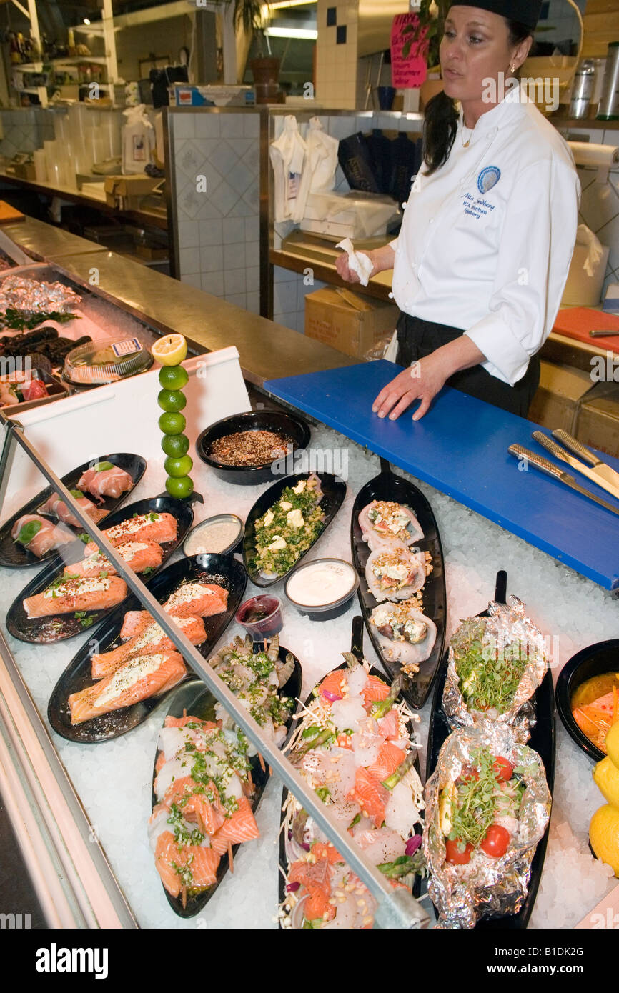 Various fish species displayed at famous fish market Fiskekorka in Gothenburg Sweden Stock Photo Alamy