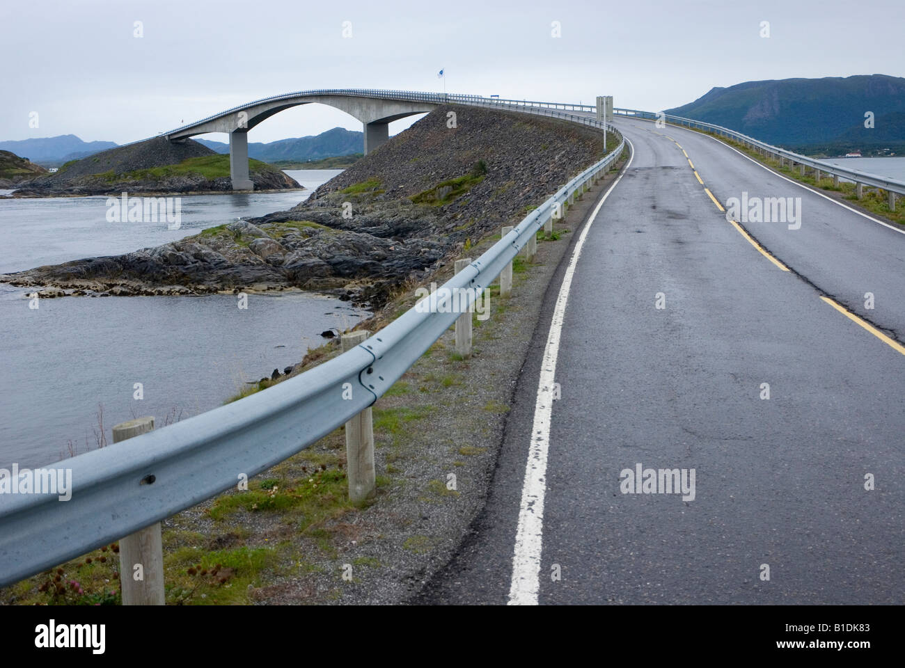 A curving bridge in the Atlantic Road Stock Photo - Alamy