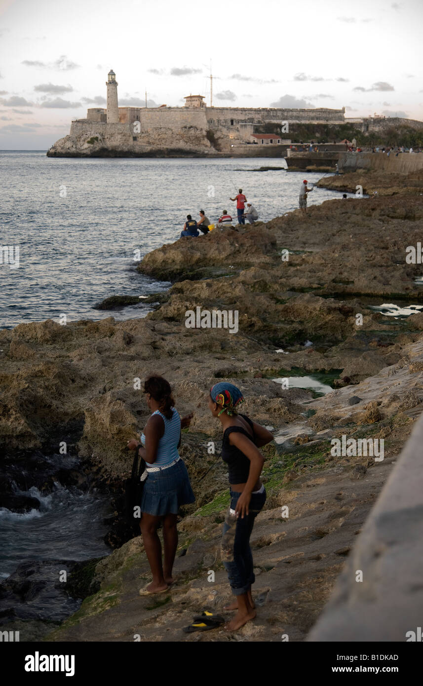 Girl On Malecon Havana Cuba High Resolution Stock Photography and ...