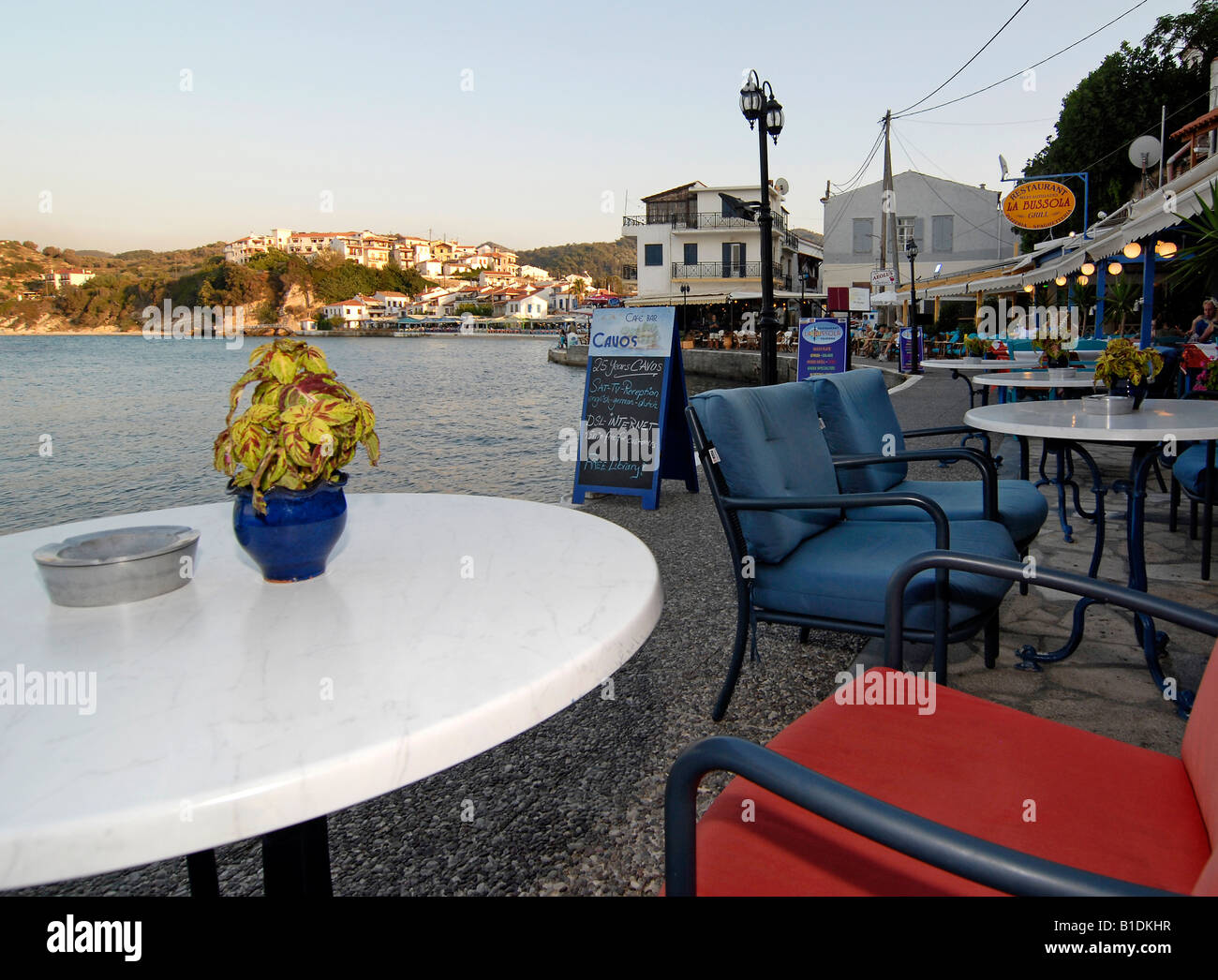Harbour in Kokkari Stock Photo - Alamy