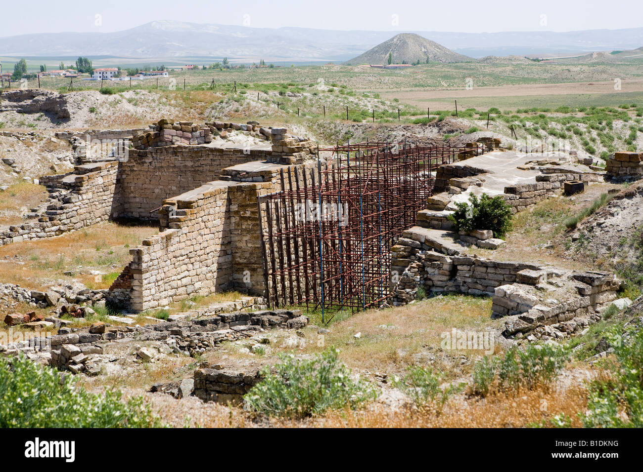 The capital of ancient Phyrgia, Gordion, with the mound of Midas tomb ...