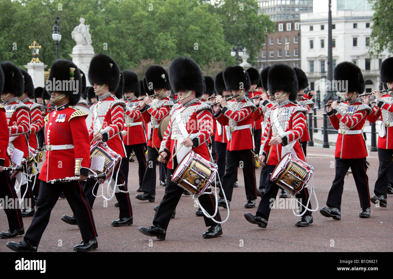 Welsh Guards Band, Buckingham Palace, London, Trooping the Colour ...