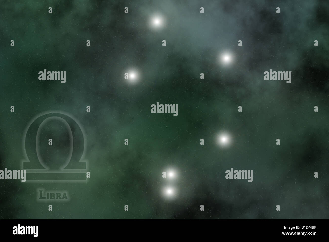 Zodiac - Libra constellation, with sign and name of Zodiac. Against ...