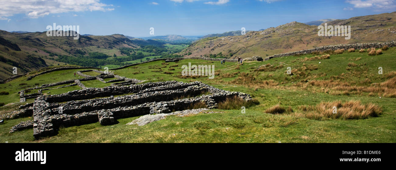 Hardknott Castle Or Mediobogdvm Roman Fort Ancient Ruins Near Hardknott ...