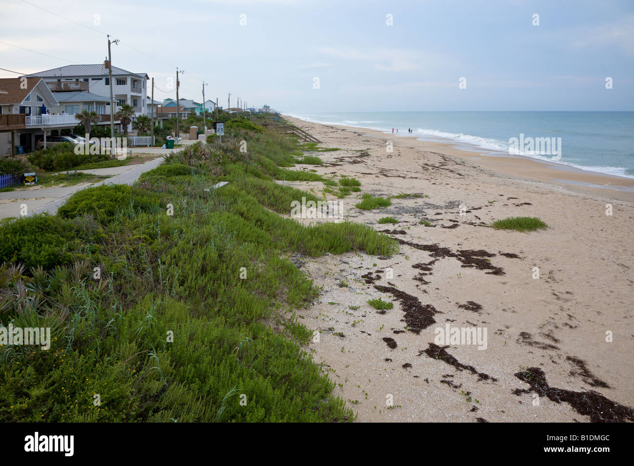 Coastal beachfront residential neighborhood along Atlantic Ocean at New ...